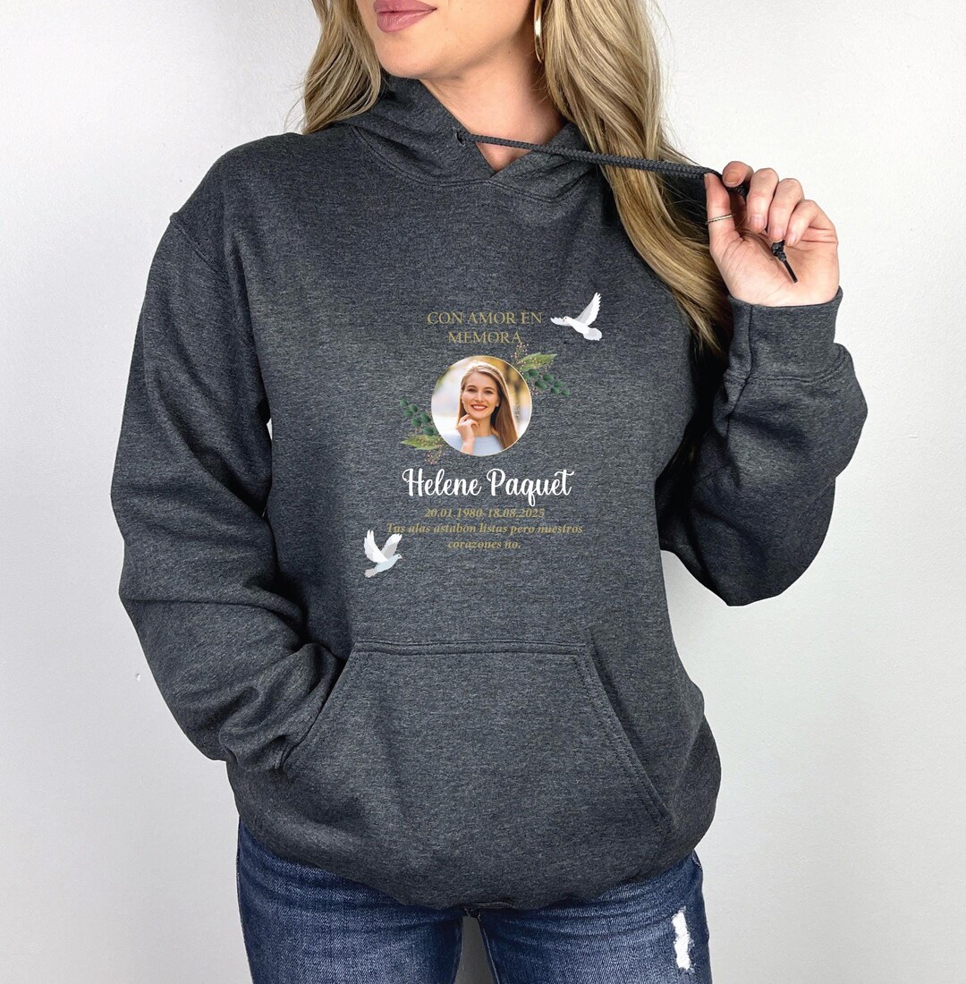 Custom Memorial Hoodie, Personalized Funeral Hoodie, Rest in Peace in ...