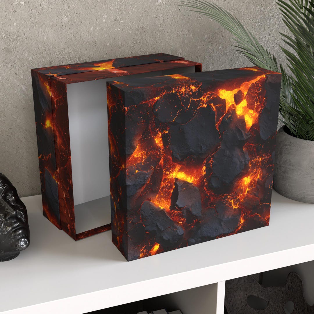 Personalized Lava Pattern Storage Box | Keepsake Chest, Large Custom ...