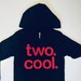 TWO. COOL. Long Sleeve Hoodie Black or Grey, Toddler Baby Boy, Girl ...