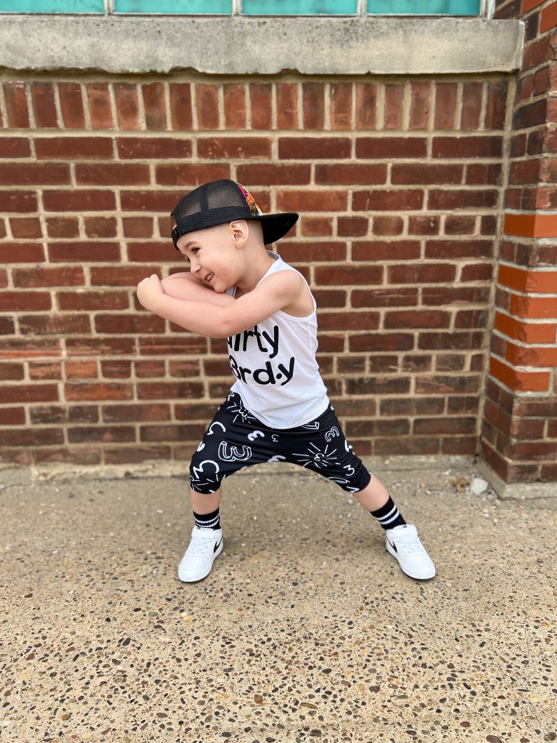 3 Black and White Number Three Print Toddler Baby Boy Girl - Etsy