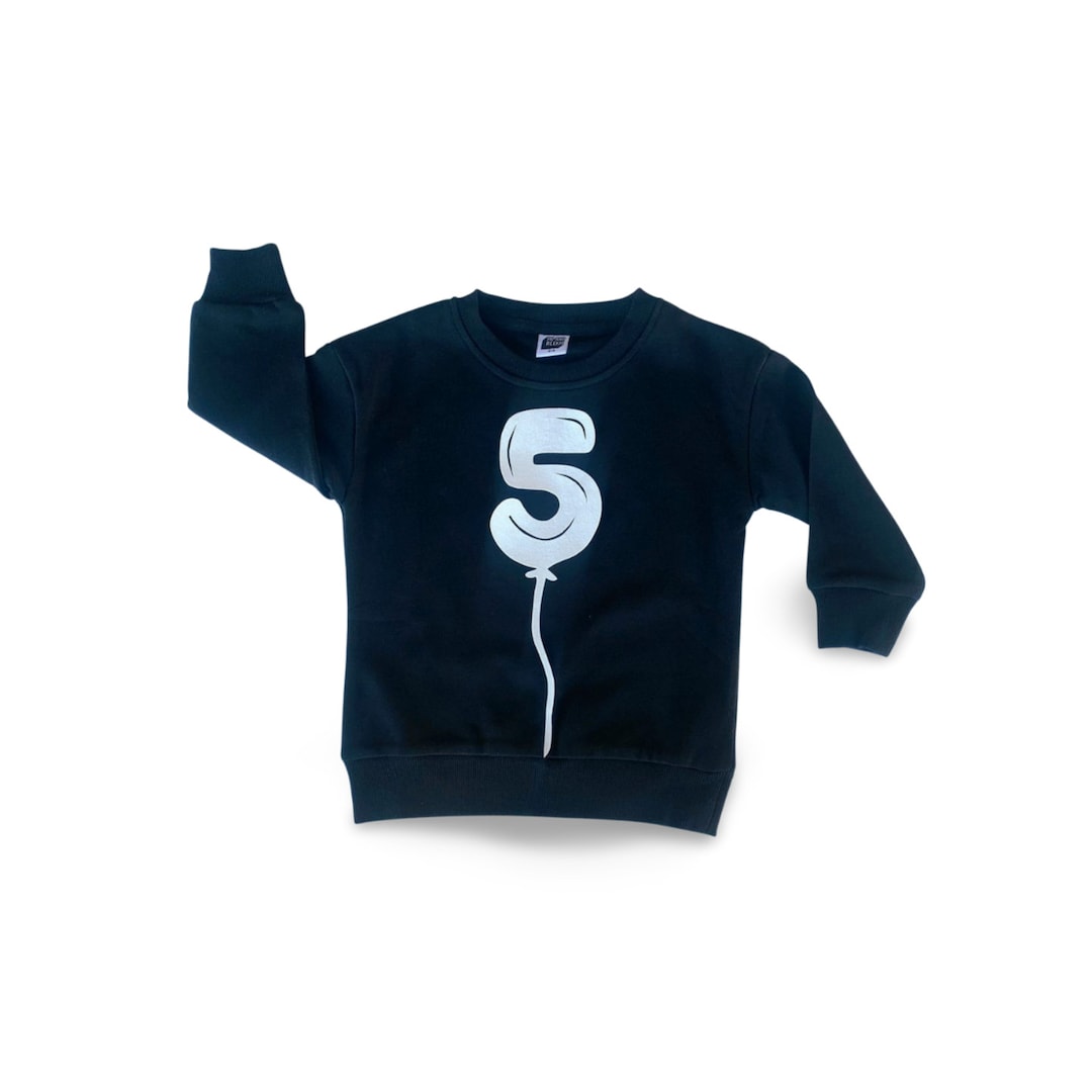 Select Your Number 1 Through 9, Number Birthday Balloon Crewneck ...