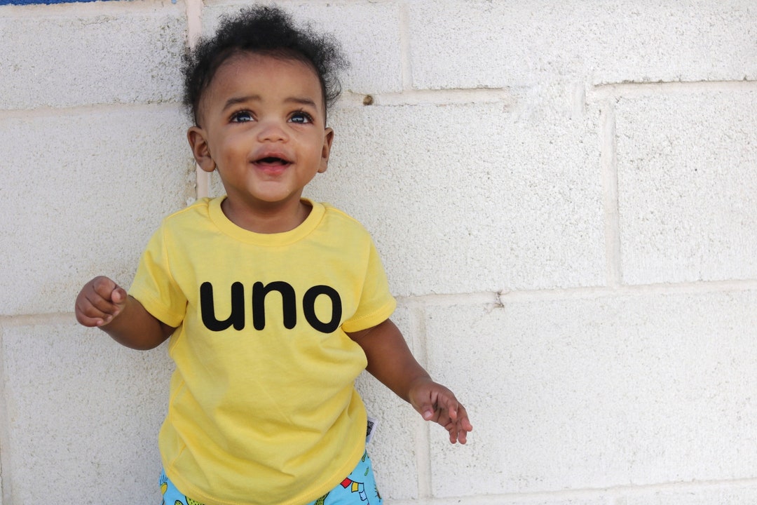 UNO. 1! ONE. 1st Birthday Shirt, 1 Balloon, Toddler Baby Boy Girl, 1 ...