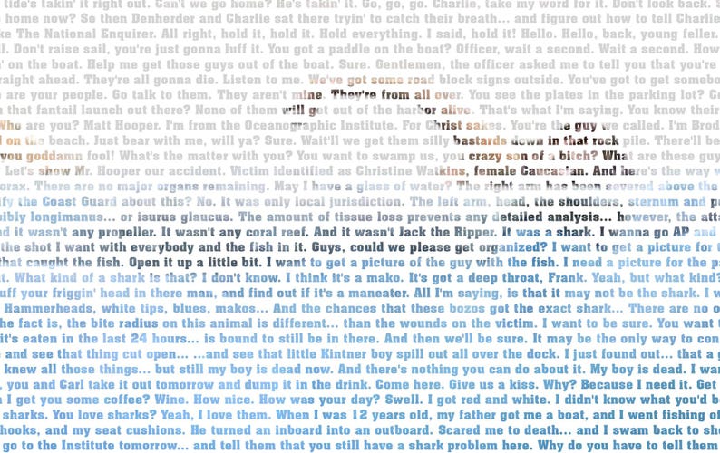 Jaws Movie Script Poster Memorabilia Script Poster Professionally ...