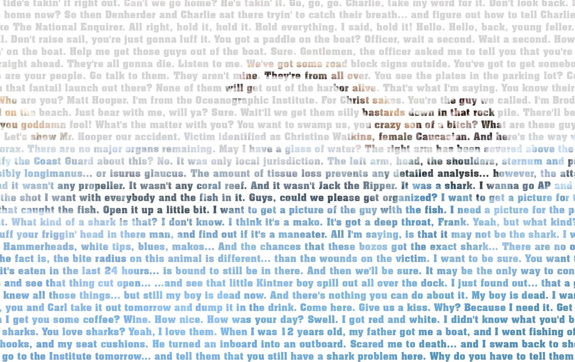 Jaws Movie Script Poster | Memorabilia Script Poster | Professionally ...