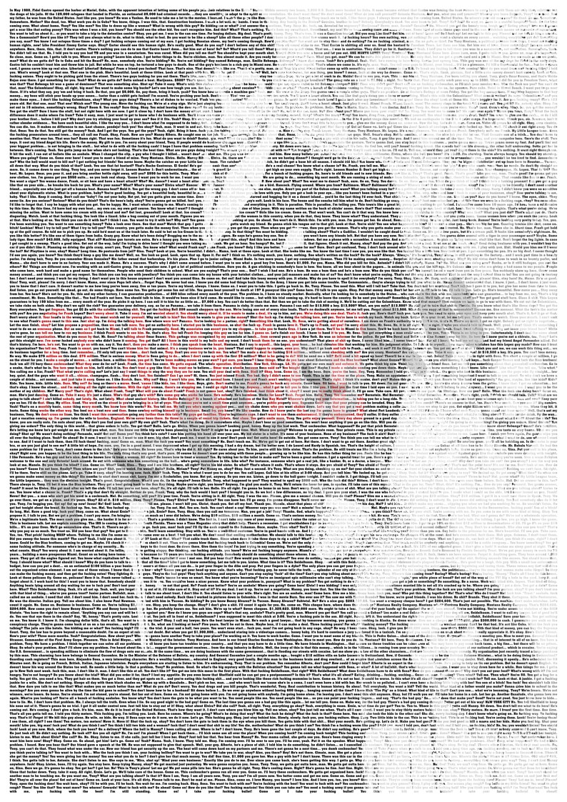 Scarface Movie Script Poster | Memorabilia Script Poster ...