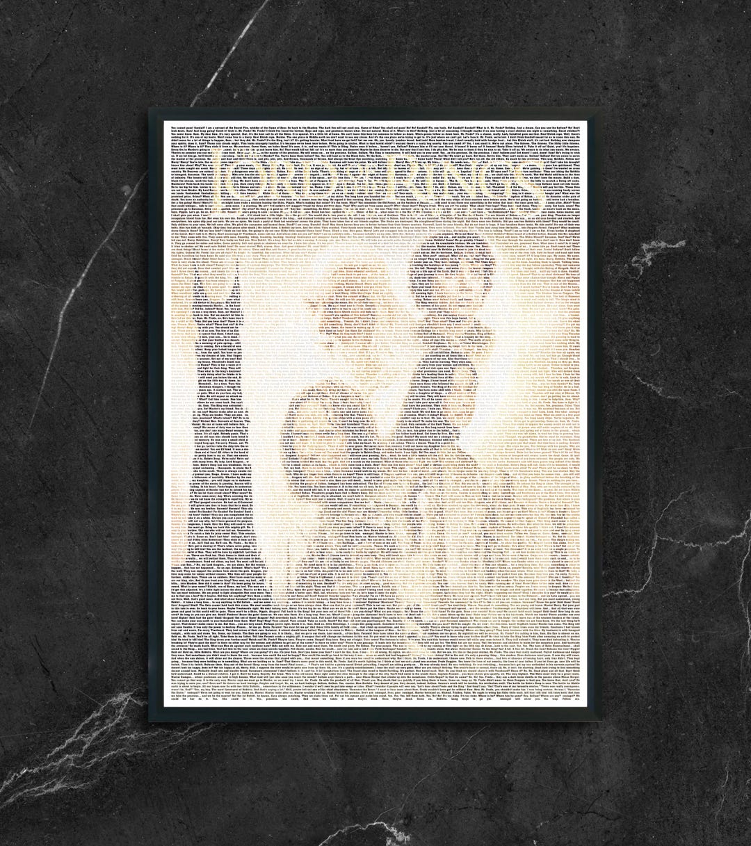 The Lord of the Rings the Two Towers Movie Script Poster Professionally ...