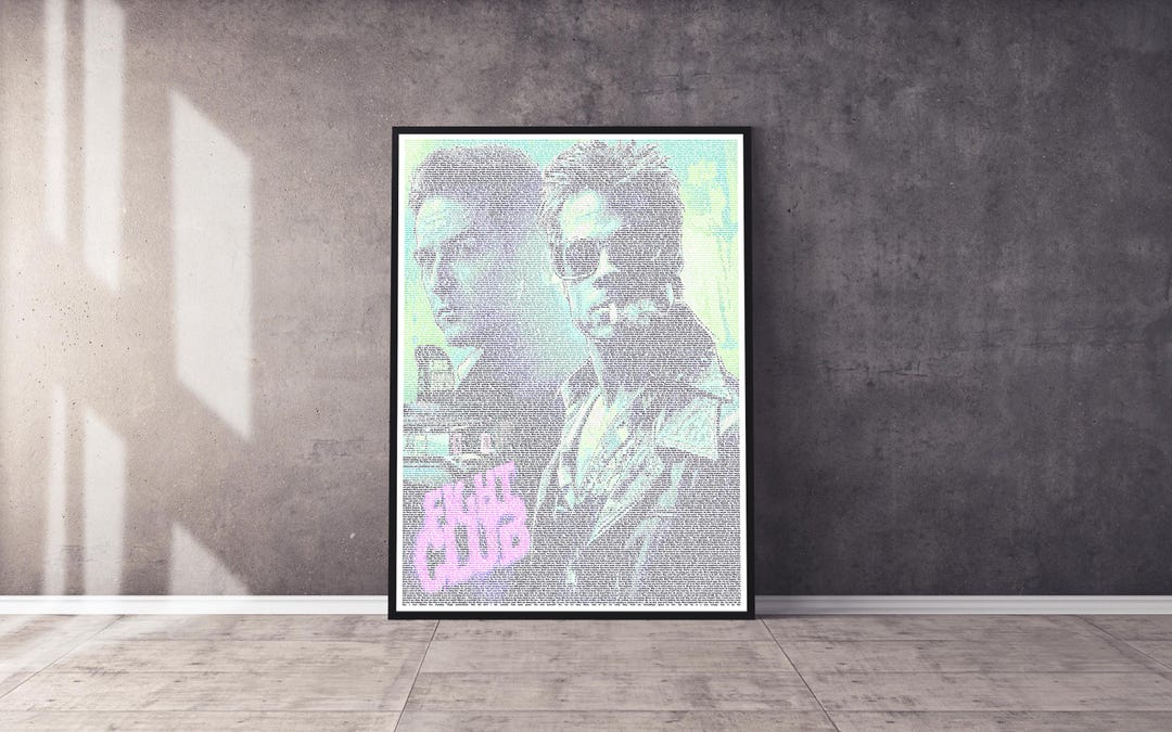 Fight Club Movie Script Poster | Memorabilia Script Poster ...