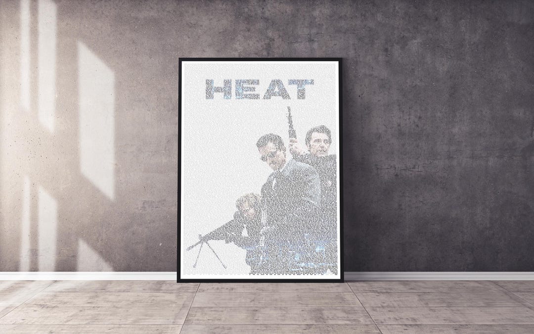 Heat Movie Script Poster | Memorabilia Script Poster | Professionally ...