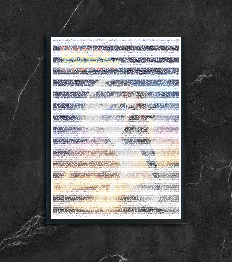 Back to the Future Movie Script Poster | Memorabilia Script Poster ...