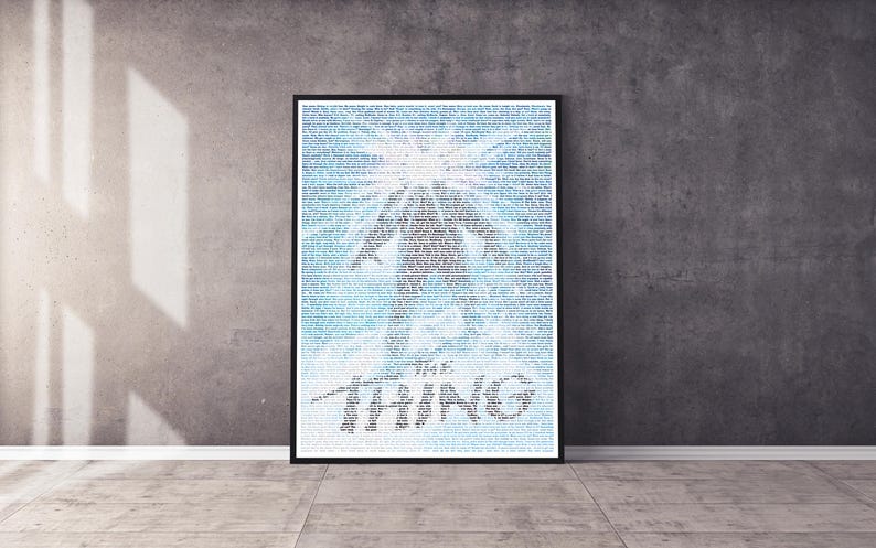 The Thing Movie Script Poster | Memorabilia Script Poster ...
