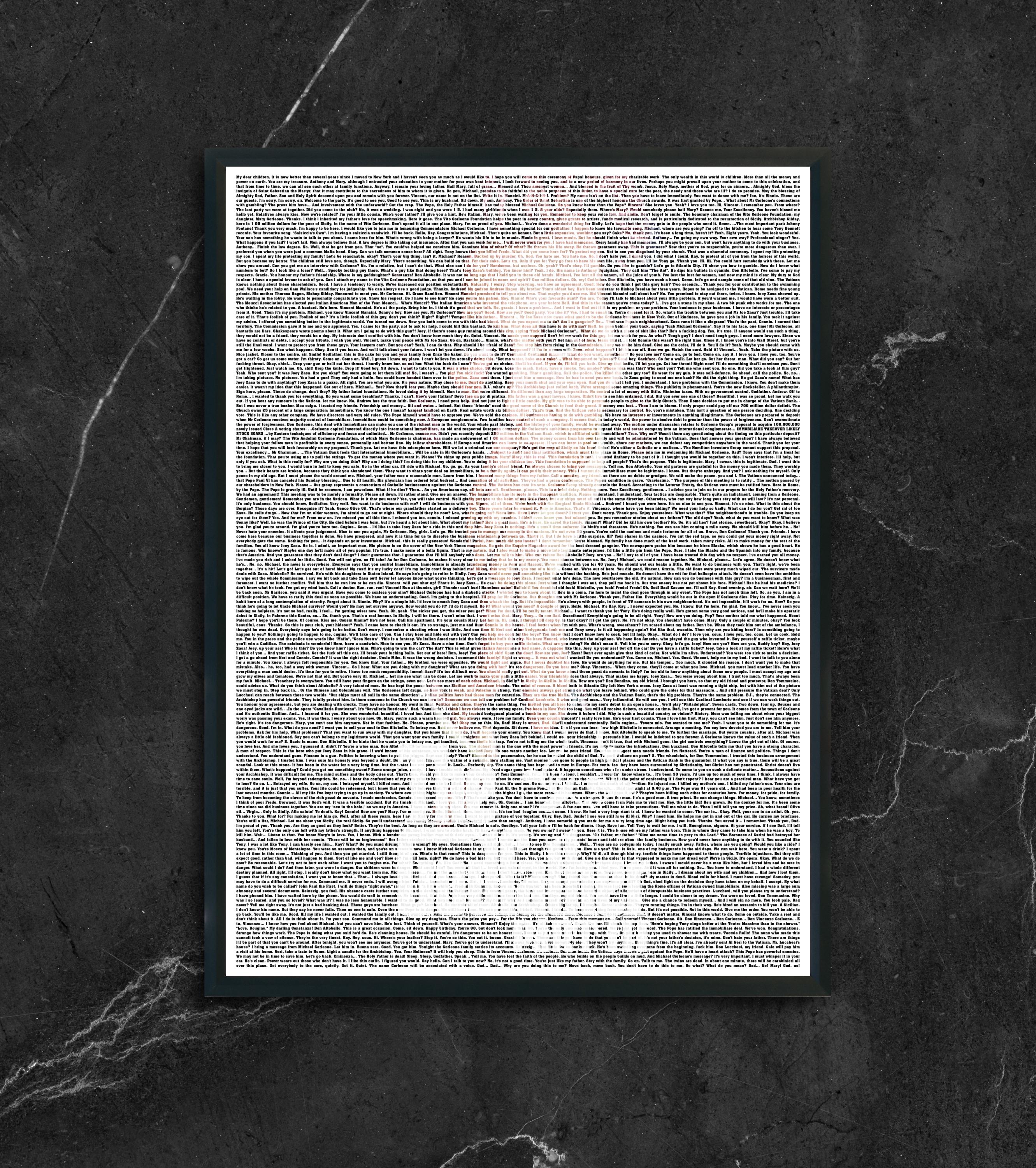 The Godfather Part 3 Movie Script Poster | Memorabilia Script Poster ...