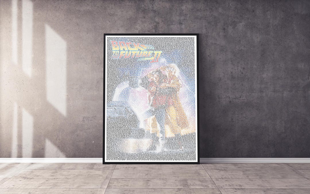 Back to the Future Part II Movie Script Poster | Memorabilia Script ...