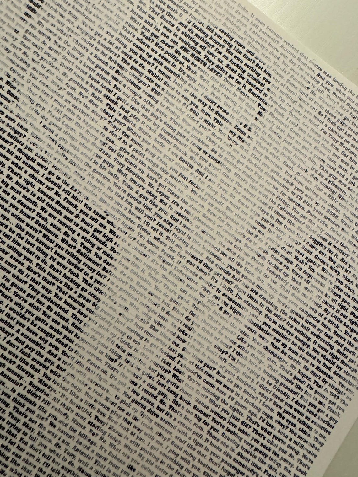 Scarface Movie Script Poster | Memorabilia Script Poster ...