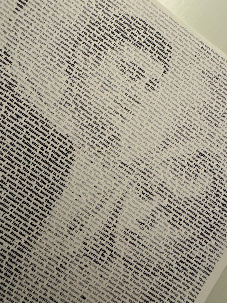 Scarface Movie Script Poster | Memorabilia Script Poster ...