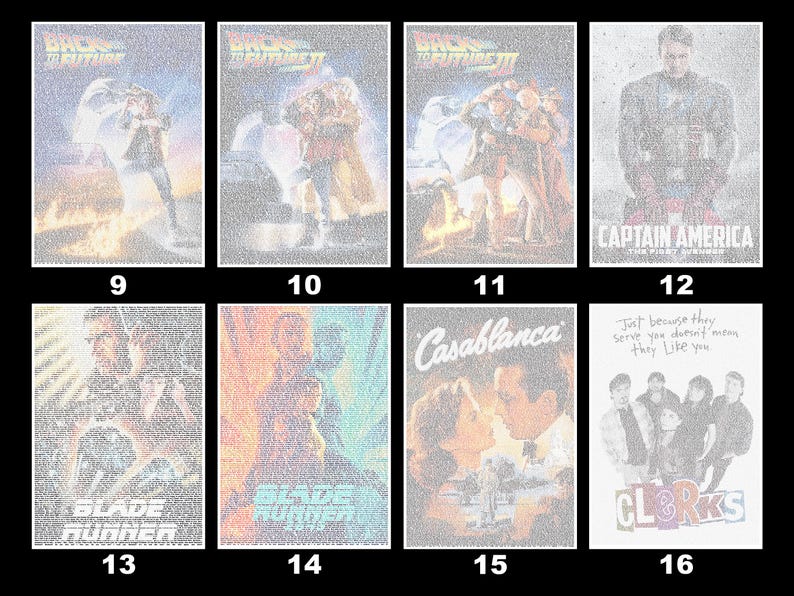 Movie Script Poster | Digital Download | Memorabilia Script Poster ...