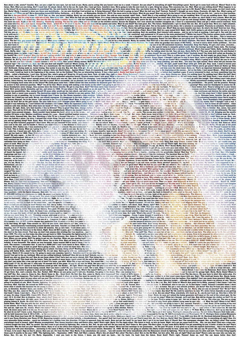 Back to the Future Part II Movie Script Poster | Memorabilia Script ...