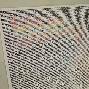 Back to the Future Part II Movie Script Poster | Memorabilia Script ...
