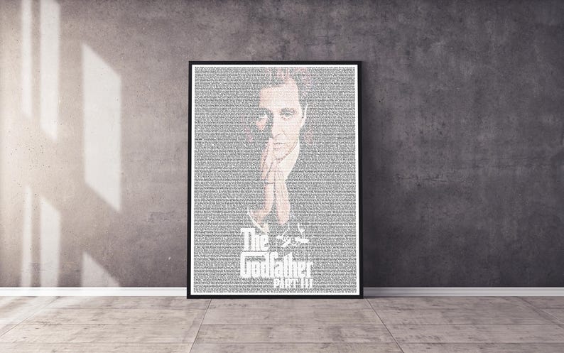 The Godfather Part 3 Movie Script Poster | Memorabilia Script Poster ...