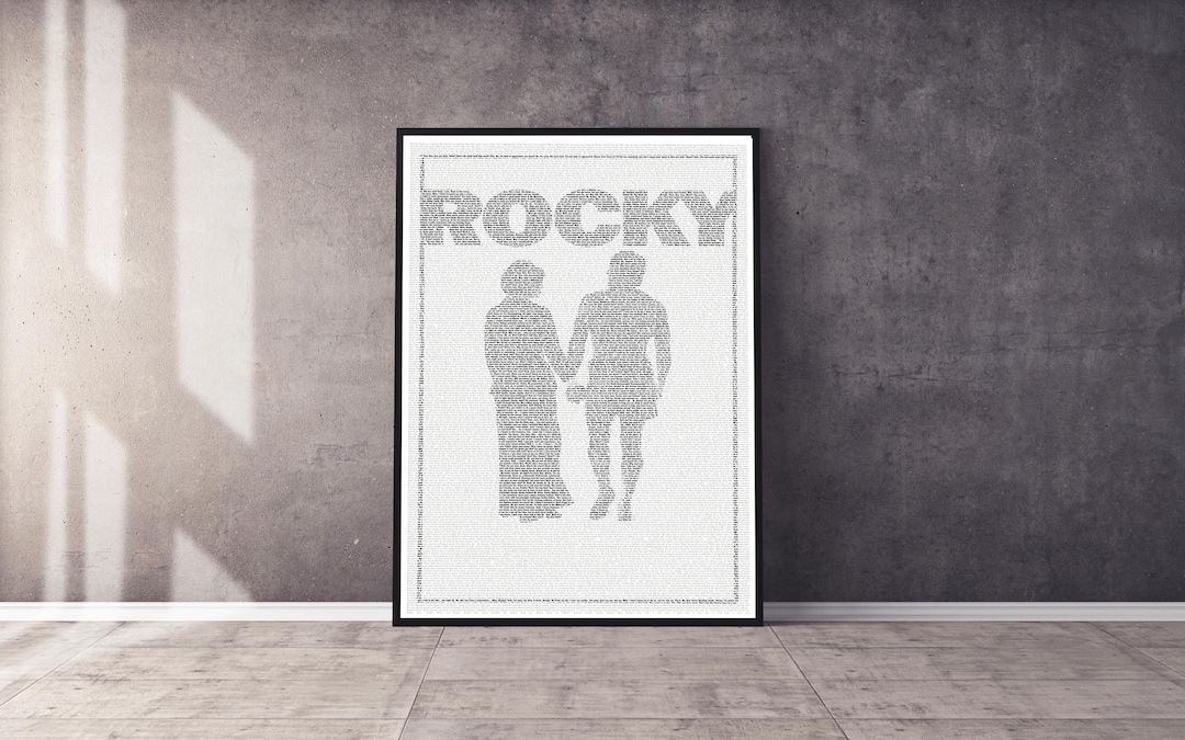 Rocky Movie Script Poster | Memorabilia Script Poster | Professionally ...