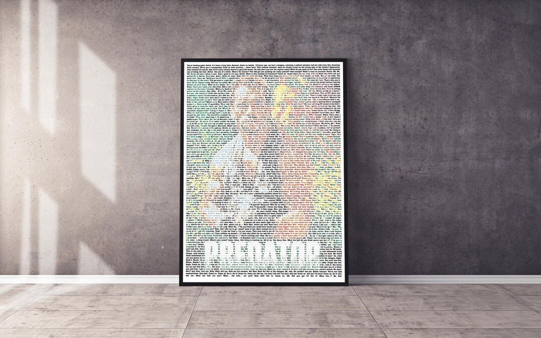 Predator Movie Script Poster Memorabilia Script Poster Professionally ...
