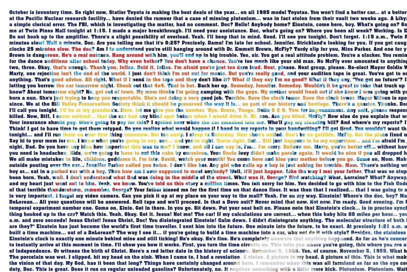 Back to the Future Movie Script Poster | Memorabilia Script Poster ...