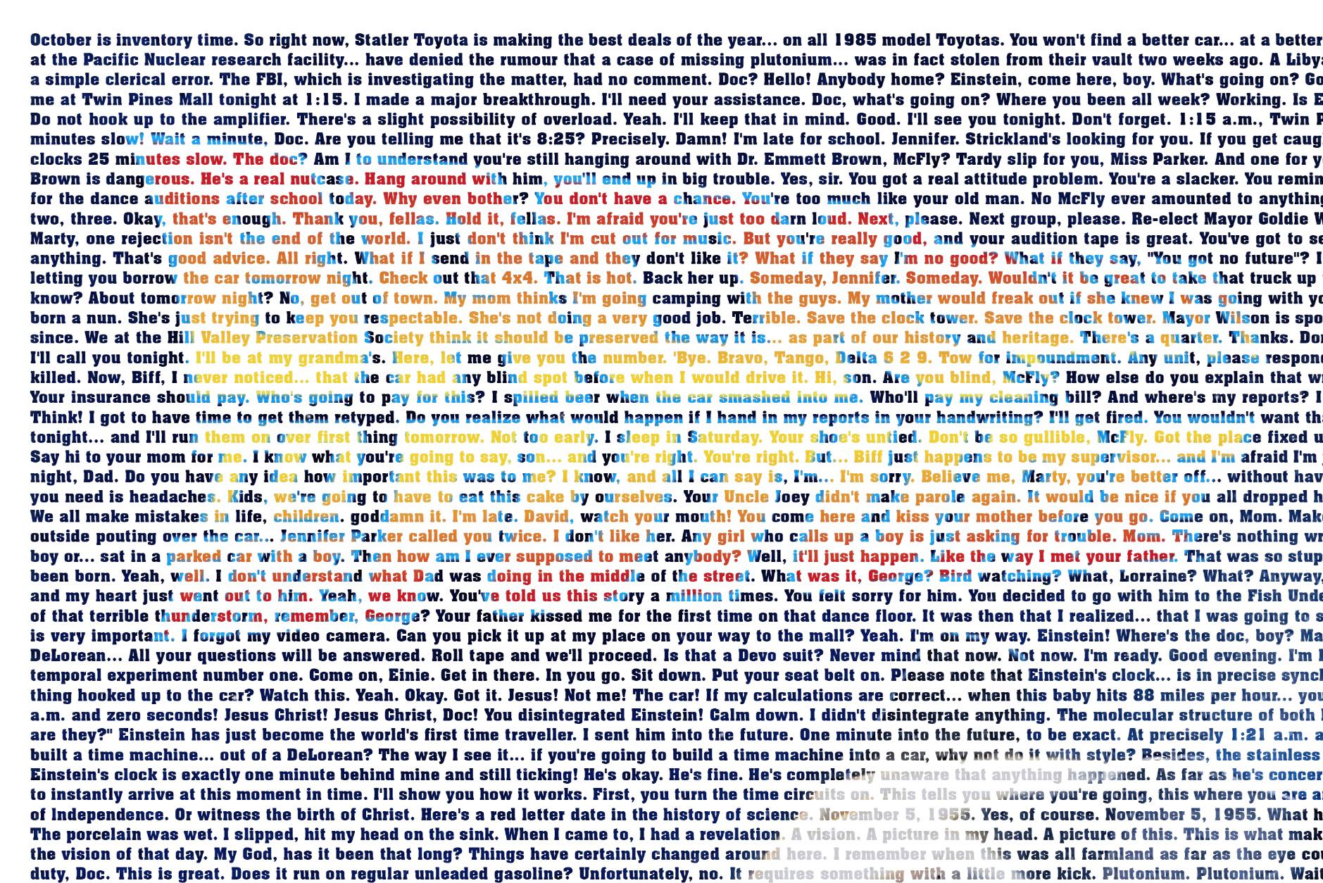 Back to the Future Movie Script Poster | Memorabilia Script Poster ...