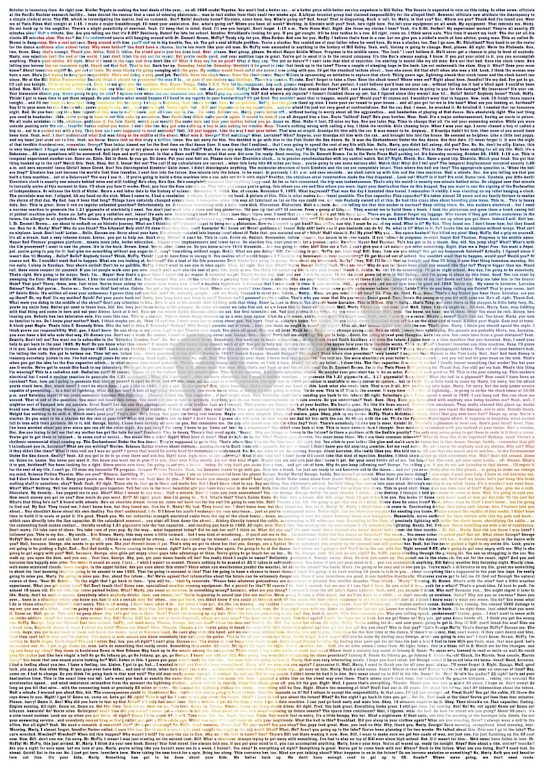 Back to the Future Movie Script Poster | Memorabilia Script Poster ...