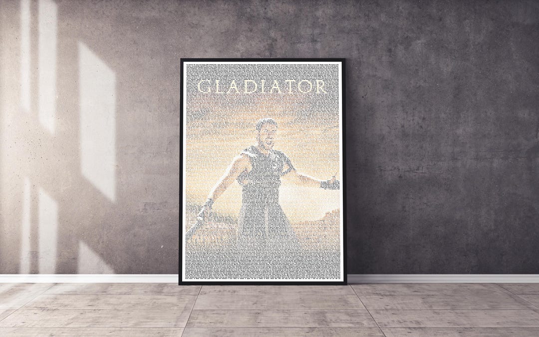 Gladiator Movie Script Poster | Memorabilia Script Poster ...
