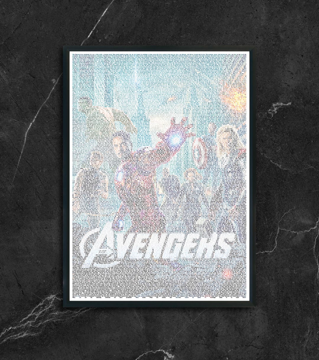 The Avengers Movie Script Poster Memorabilia Script Poster ...