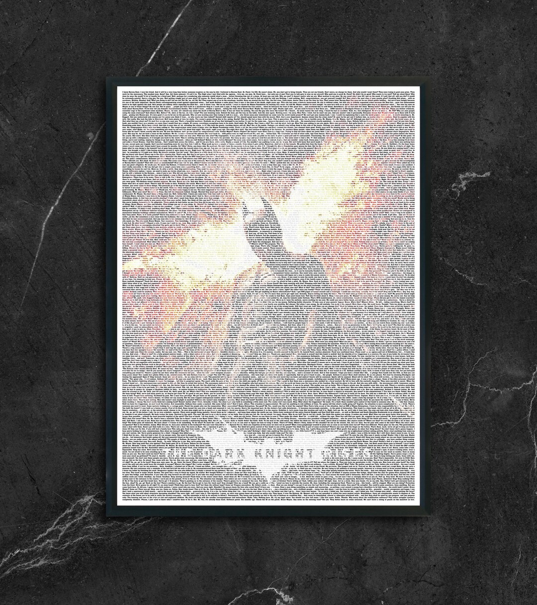 The Dark Knight Rises Movie Script Poster Memorabilia Script Poster ...