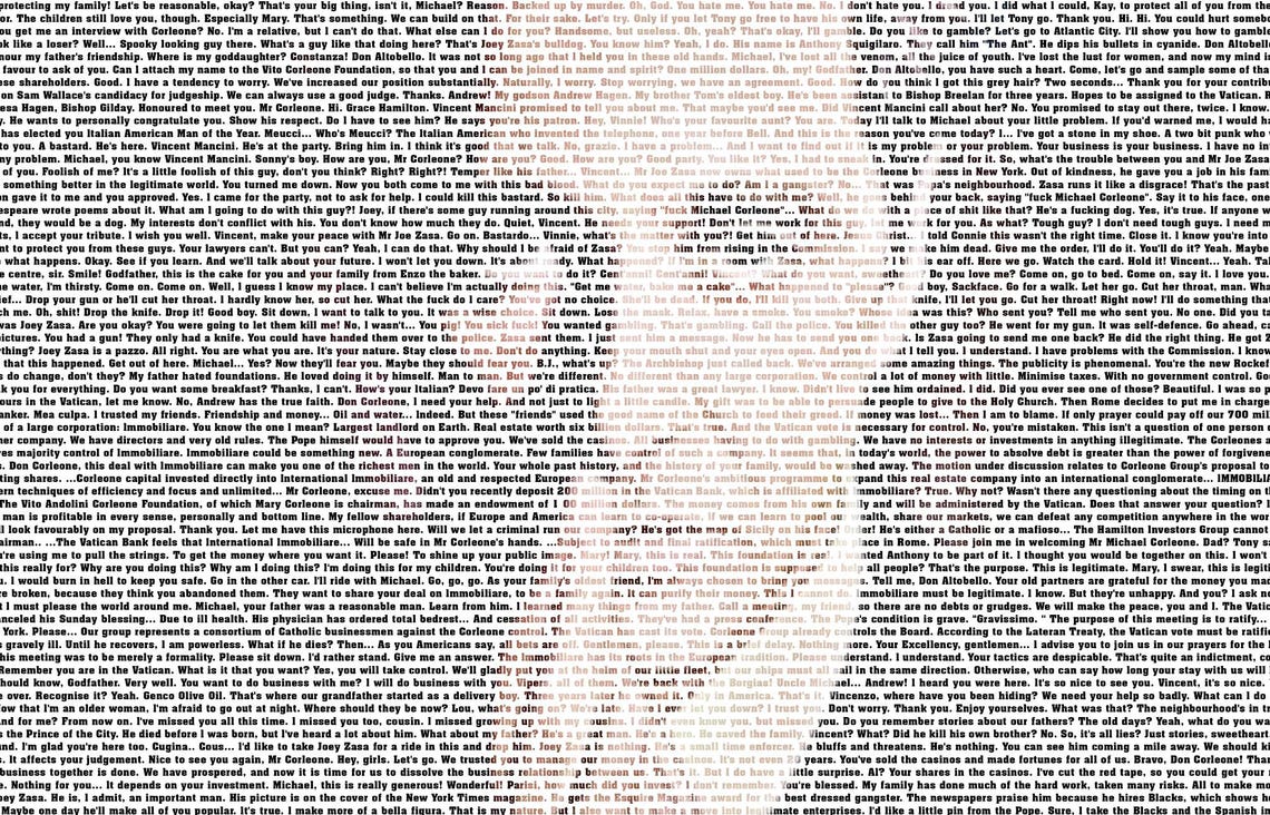 The Godfather Part 3 Movie Script Poster | Memorabilia Script Poster ...