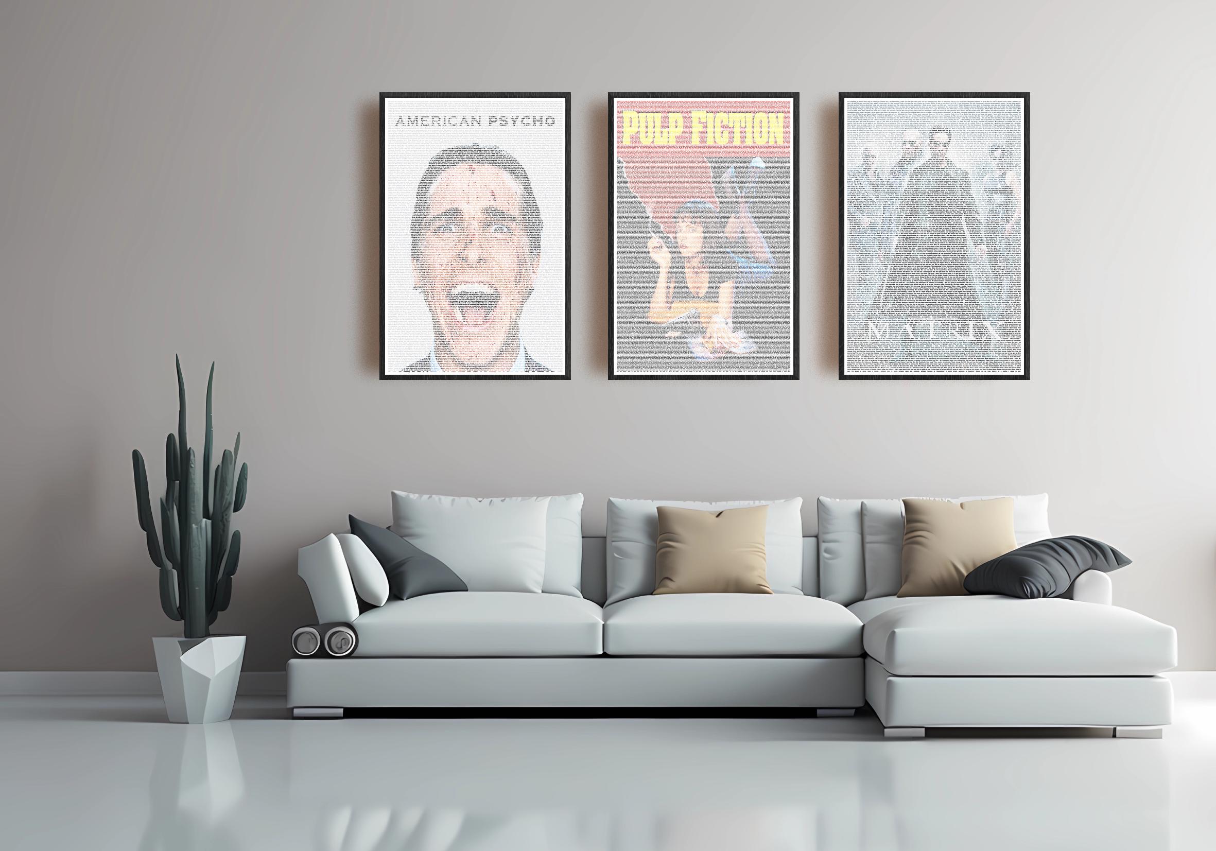 Pulp Fiction Movie Script Poster | Memorabilia Script Poster ...