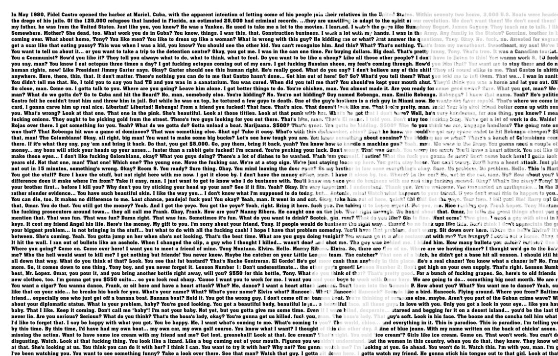 Scarface Movie Script Poster | Memorabilia Script Poster ...