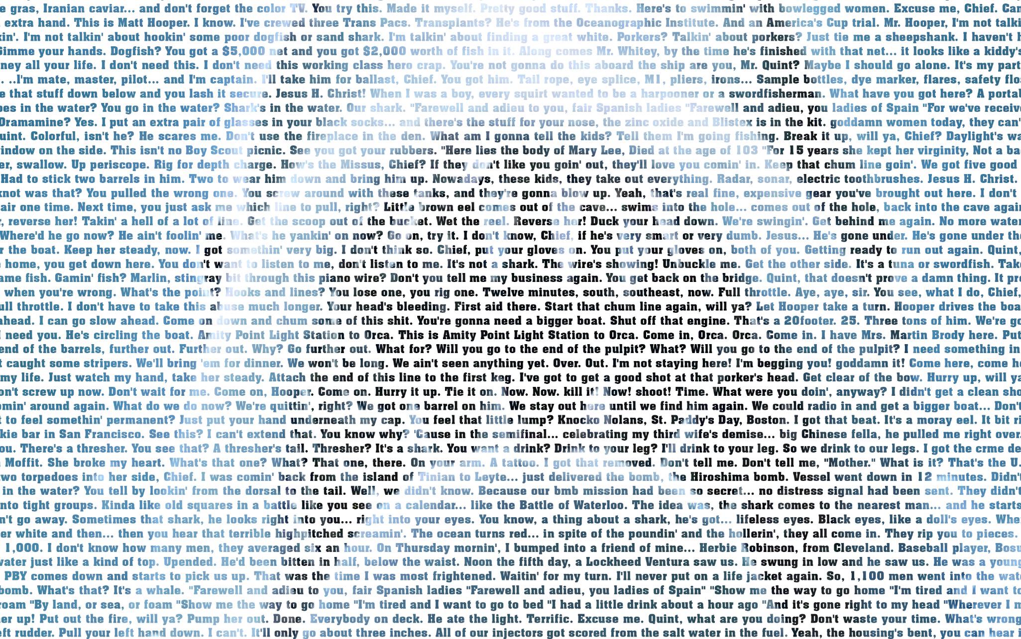 Jaws Movie Script Poster | Memorabilia Script Poster | Professionally ...