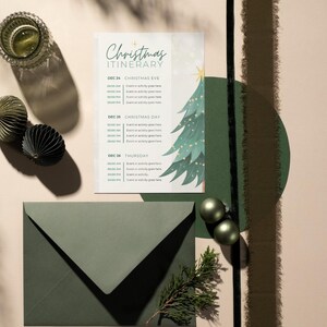 Editable Christmas Itinerary Template 3-day Itinerary Easy to Edit ...