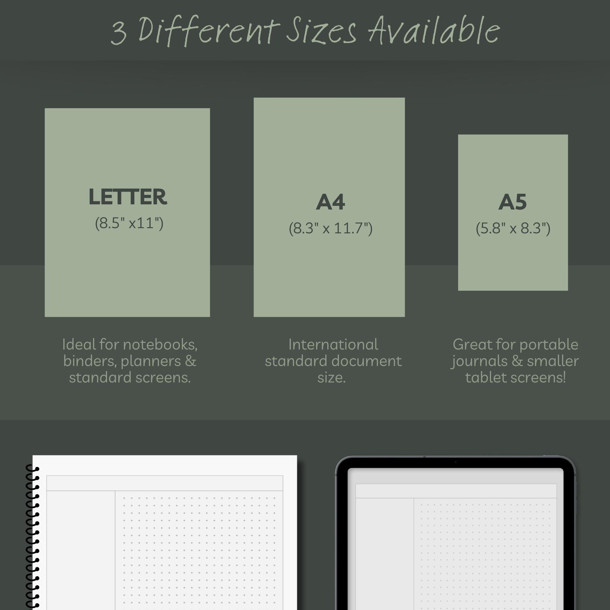 Plain Cornell Notes - Lined, Graph, Dots & Blank Versions - Editable ...