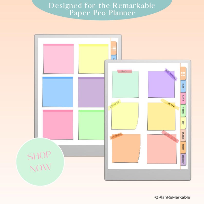 Sticky Notes for E-ink Tablet | Suitable for Remarkable Paper Pro ...