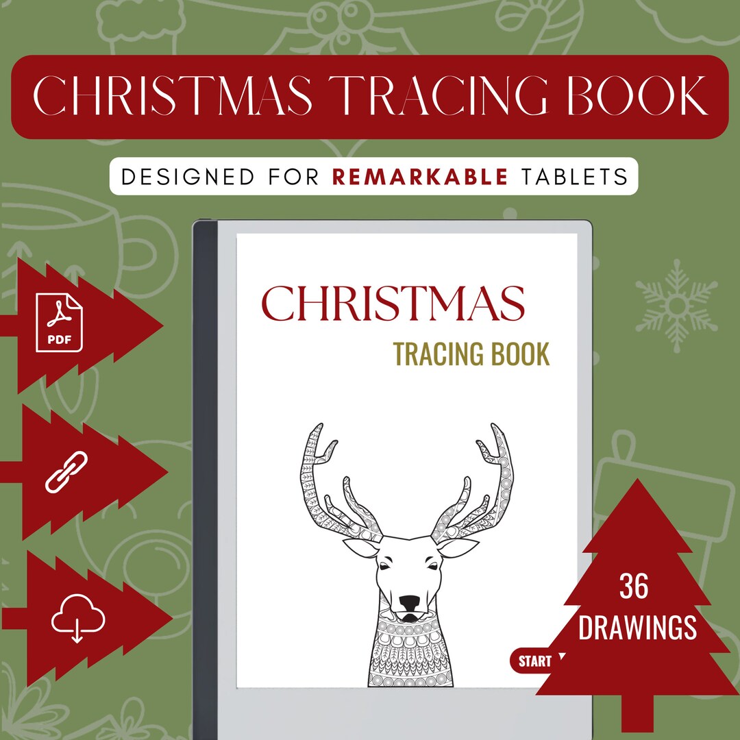 Christmas Tracing Book for E-ink Tablet | Suitable for Remarkable ...