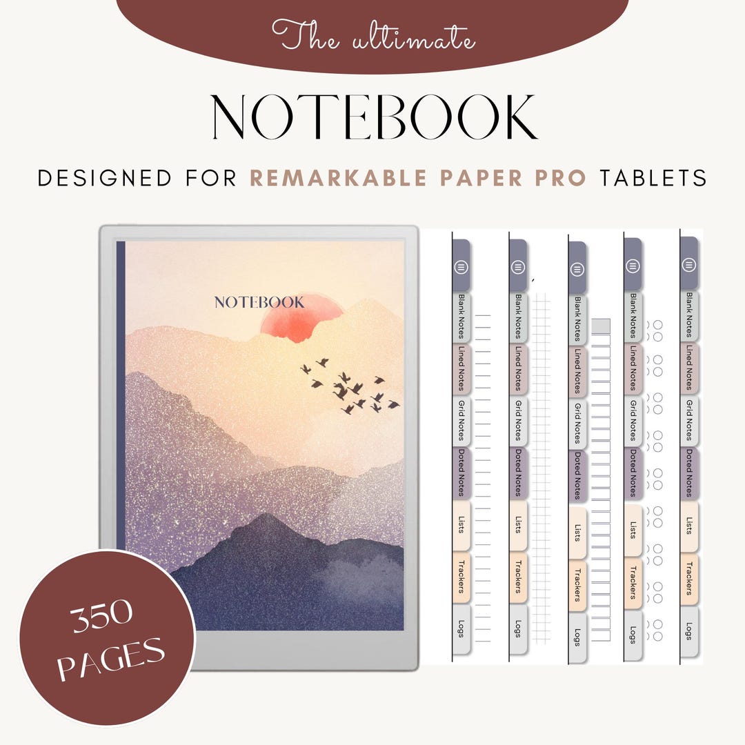 Digital Notebook for Remarkable Paper Pro - Aesthetic Templates - Daily ...