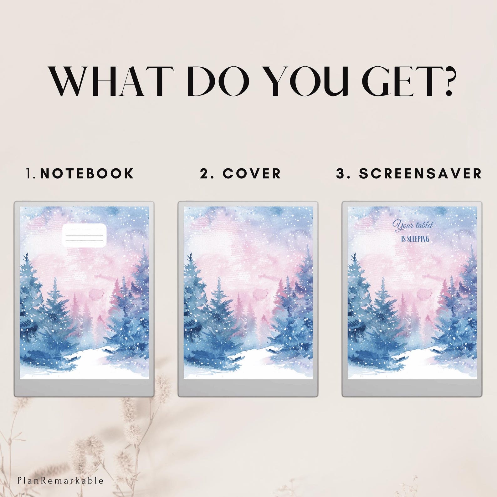 Sleep Screen, Notebook Screen and Cover for E-ink Tablet | Suitable for ...