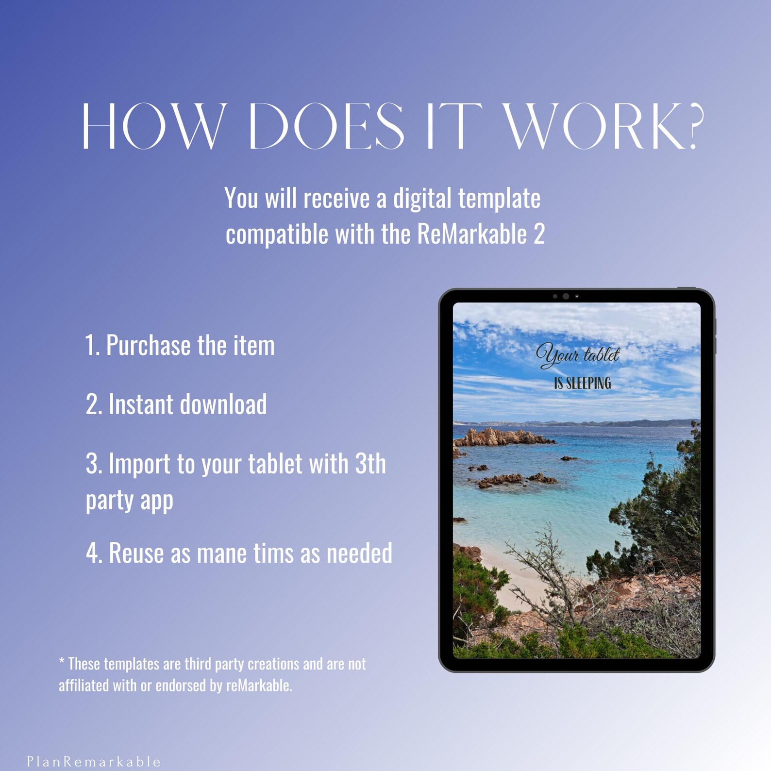 Sleep Screen, Notebook Screen and Cover for E-ink Tablet | Suitable for ...