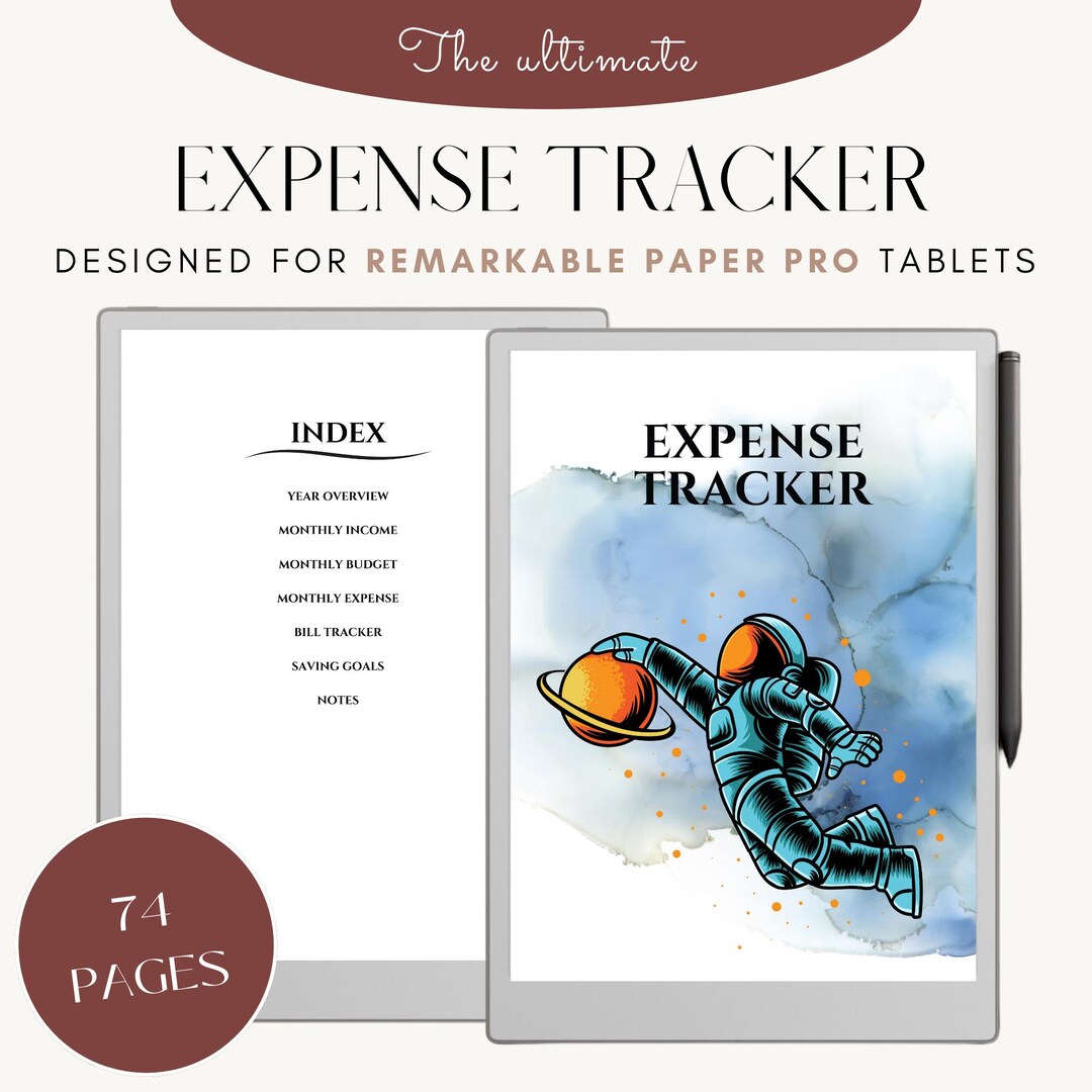 Digital Expense Tracker for E-ink Tablet | Suitable for Remarkable ...