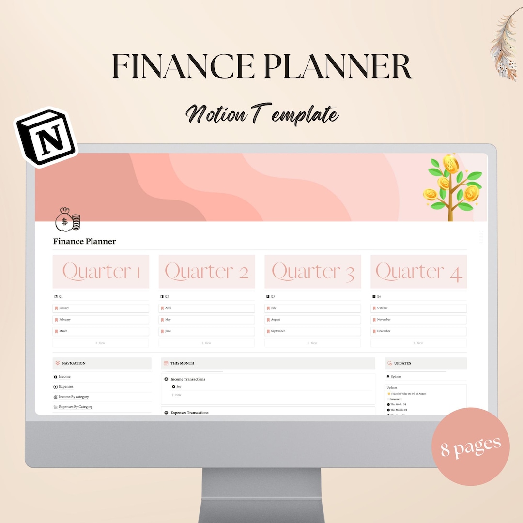 Notion Finance Planner | Budget Tracker | Income and Expense Tracker ...