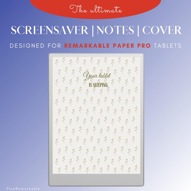 Sleep Screen, Notebook Screen and Cover for E-ink Tablet | Suitable for ...