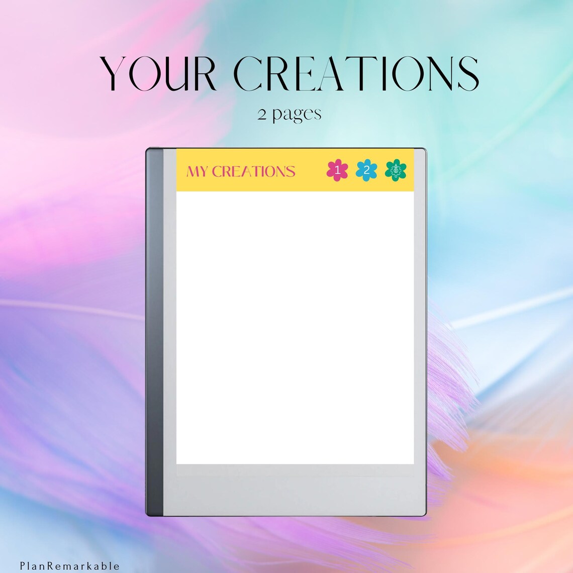 Tracing Stickers Spring for E-ink Tablet - Suitable for Remarkable 1, 2 ...