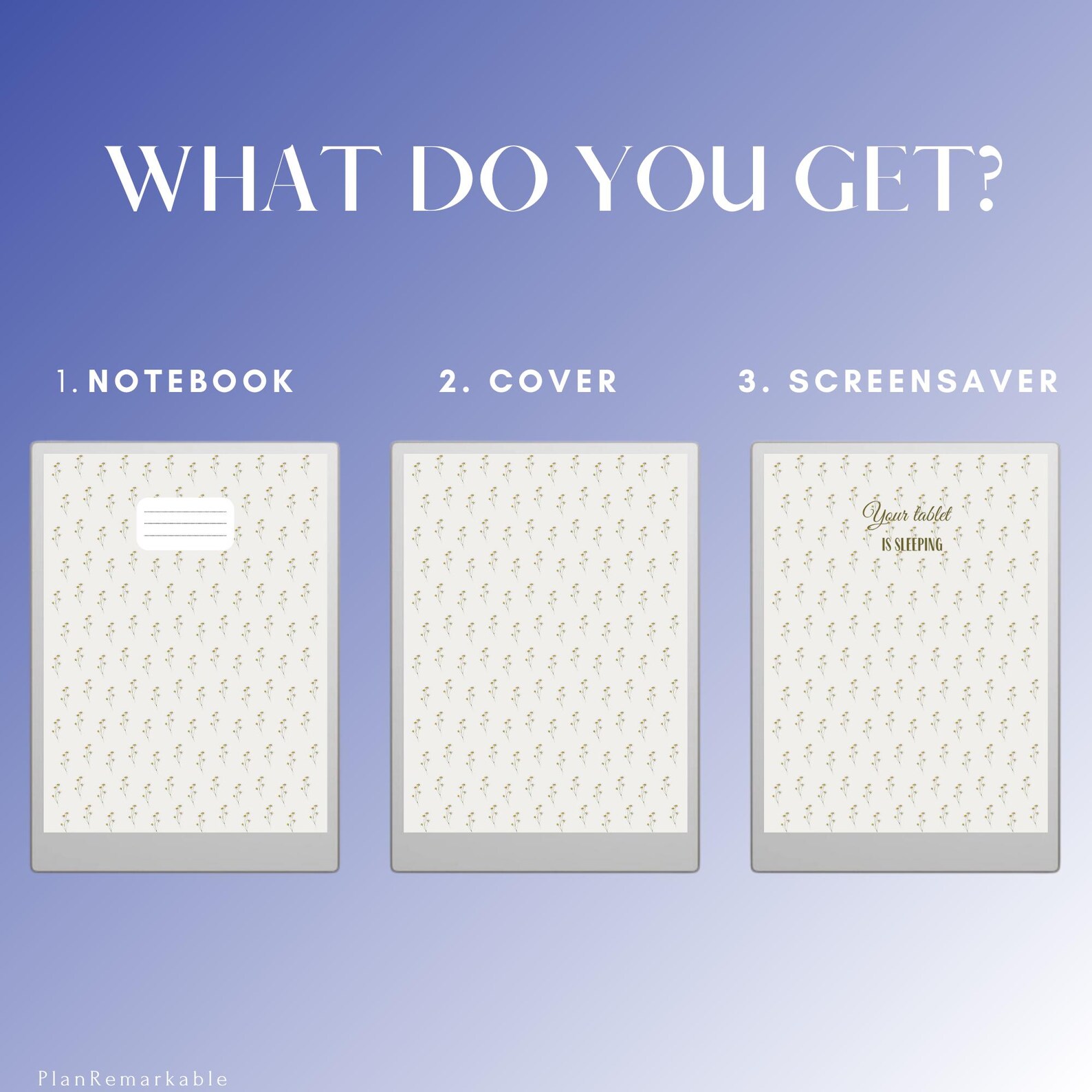 Sleep Screen, Notebook Screen and Cover for E-ink Tablet | Suitable for ...