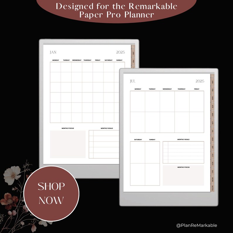 2025 Digital Weekly Planner for E-ink Tablet | Suitable for Remarkable ...