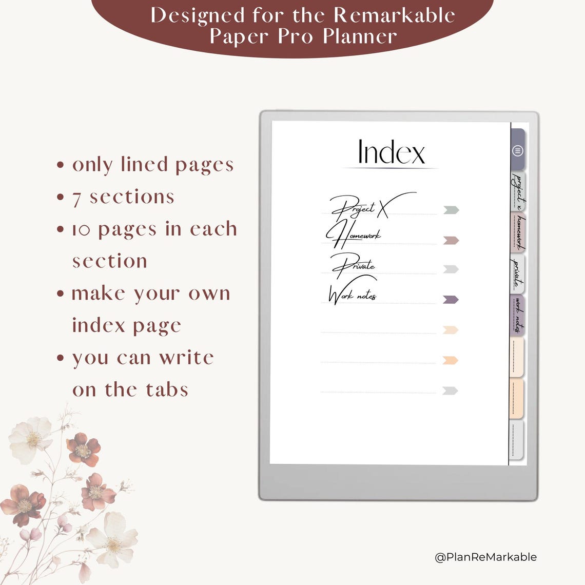Minimalist Notebook for E-ink Tablet | Suitable for Remarkable Paper ...