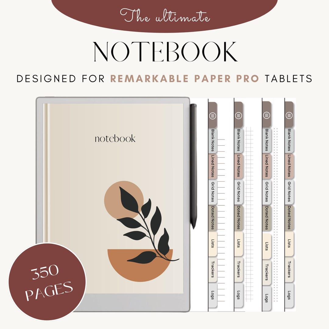 Retro Notebook for E-ink Tablet | Suitable for Remarkable Paper Pro ...