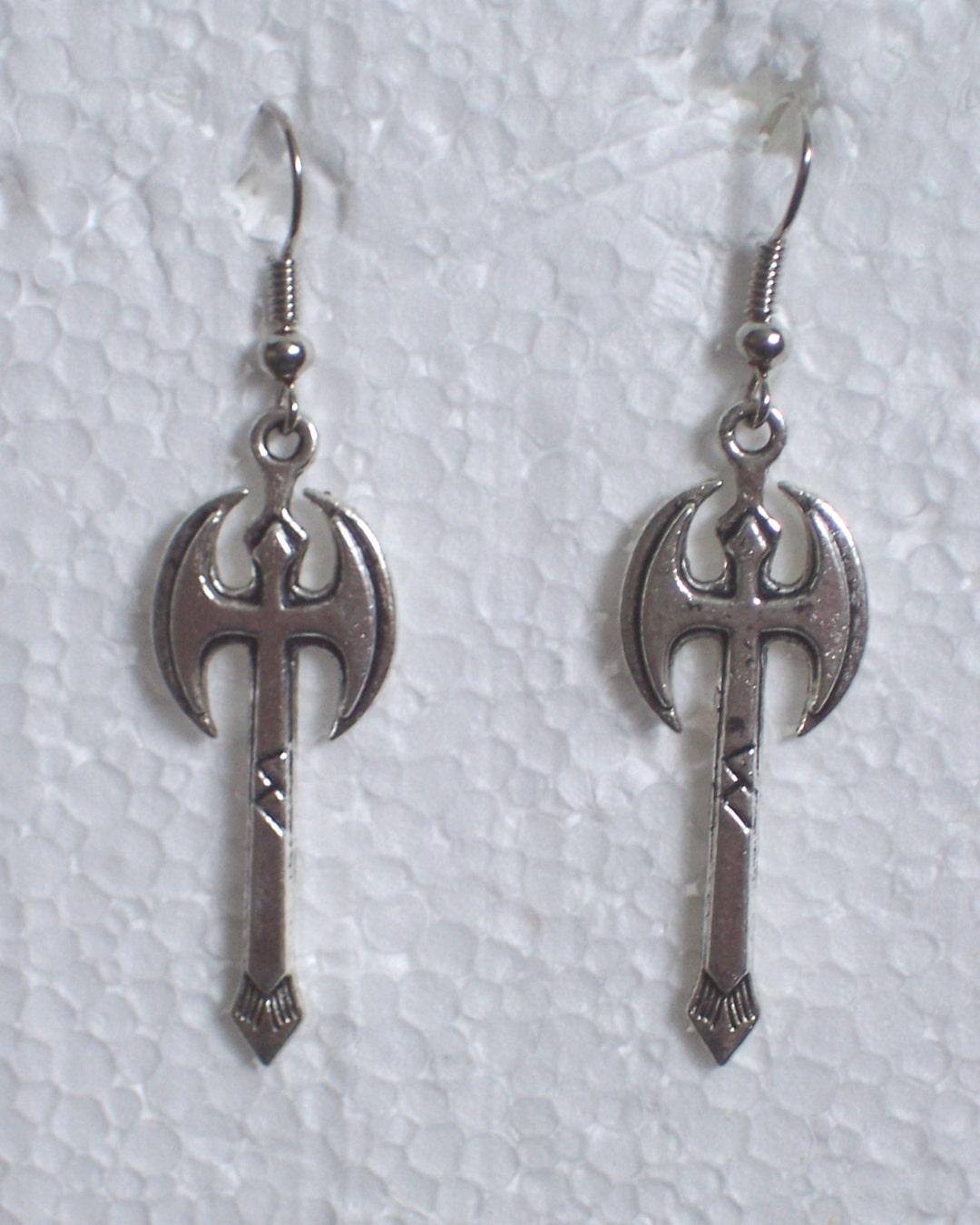 Silvertone Battle Axe Labrys Earrings Lesbian Woman - Etsy